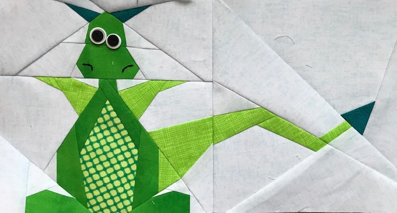 DRAGON QUILT Paper Pieced Pattern in PDF | Etsy