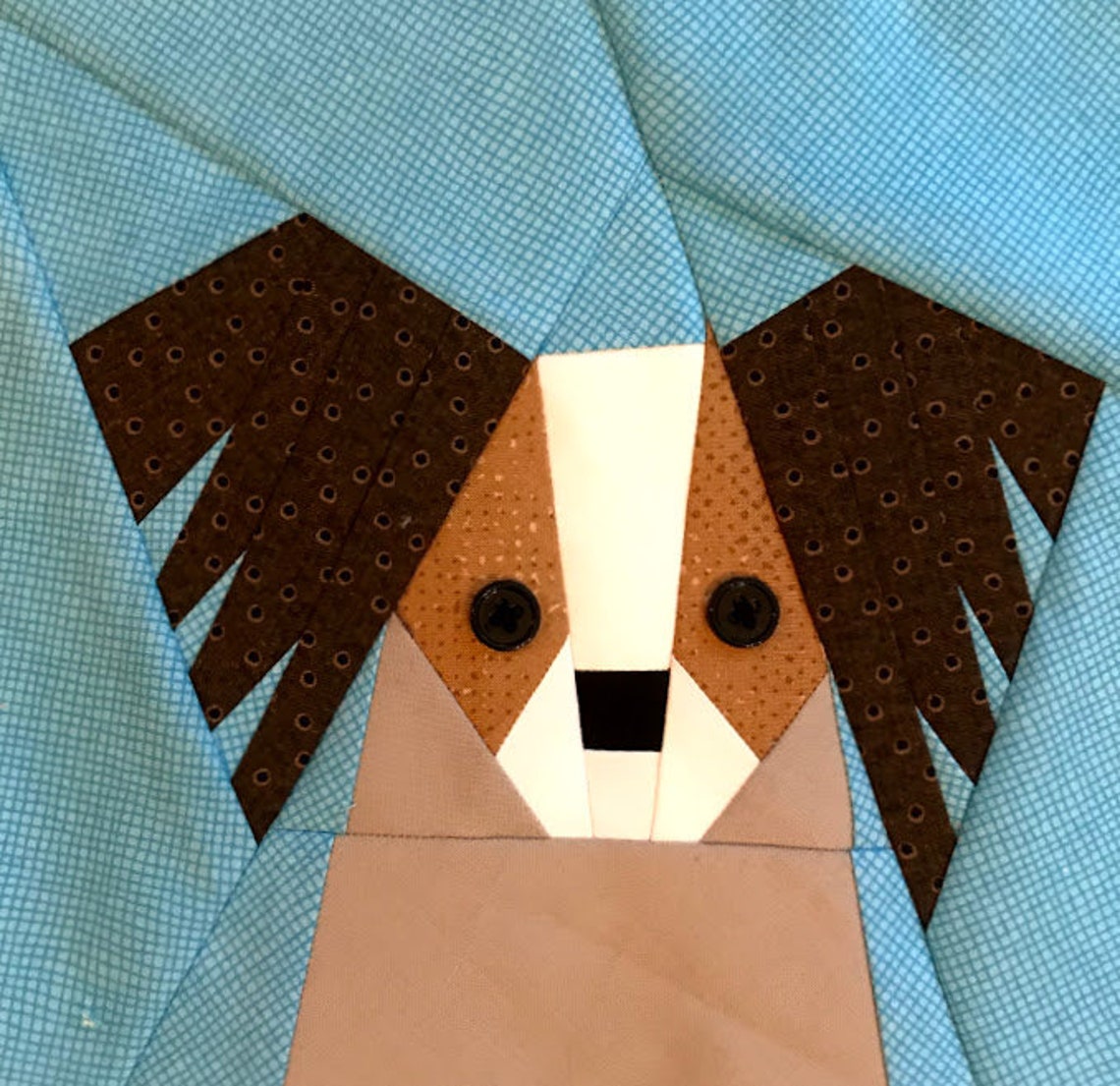 PAPILLON DOG Paper Pieced Block Pattern in PDF - Etsy