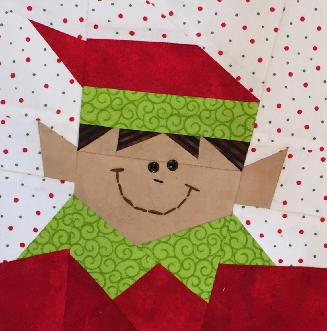 Ho Ho Ho Elf Paper Pieced Block Pattern in PDF - Etsy