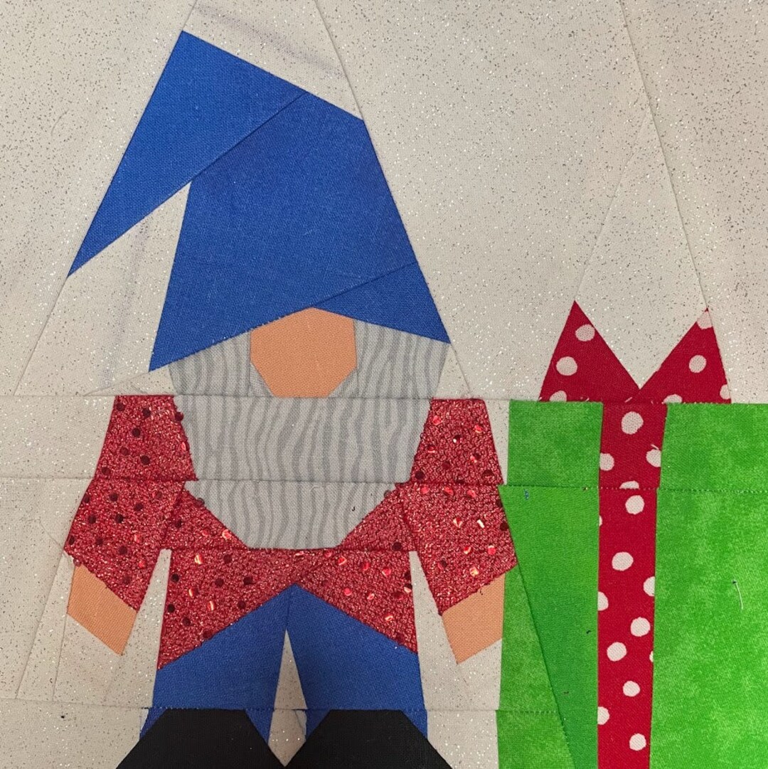 NUTCRACKER GNOME Paper Pieced Block Pattern in PDF, Paper Pieced, Paper ...