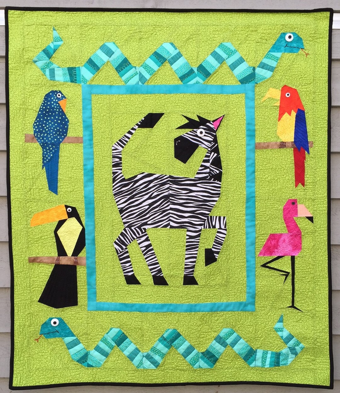 Paper Pieced Silly Safari Quilt Pattern in PDF - Etsy
