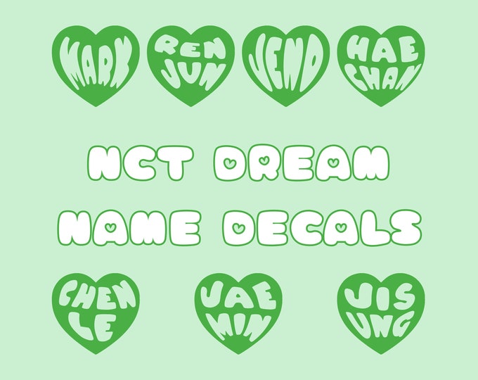 NCT Dream Name Decals | Nct Dream, Nct Dream Decals, Nct Decals, Nct ...