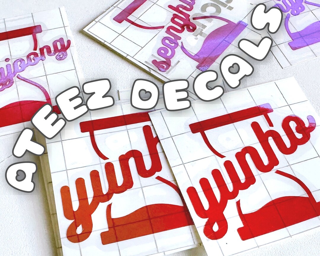 ATEEZ Decals Ateez, Ateez Sticker, Ateez Name Decal, Lightstick Decal ...