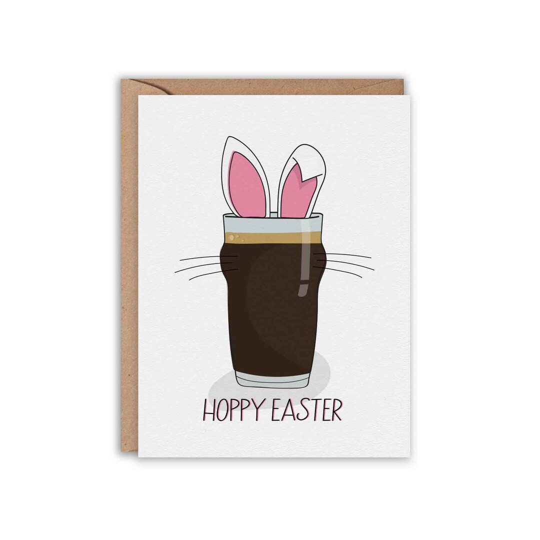 Hoppy Easter, Easter Beer Card, Thinking of You Card, Funny Greeting ...
