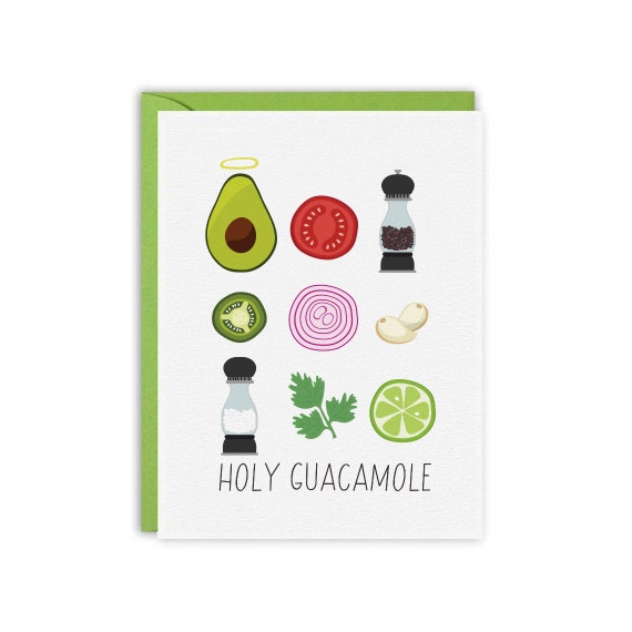 Holy Guacamole Greeting Card Funny Greeting Card | Etsy