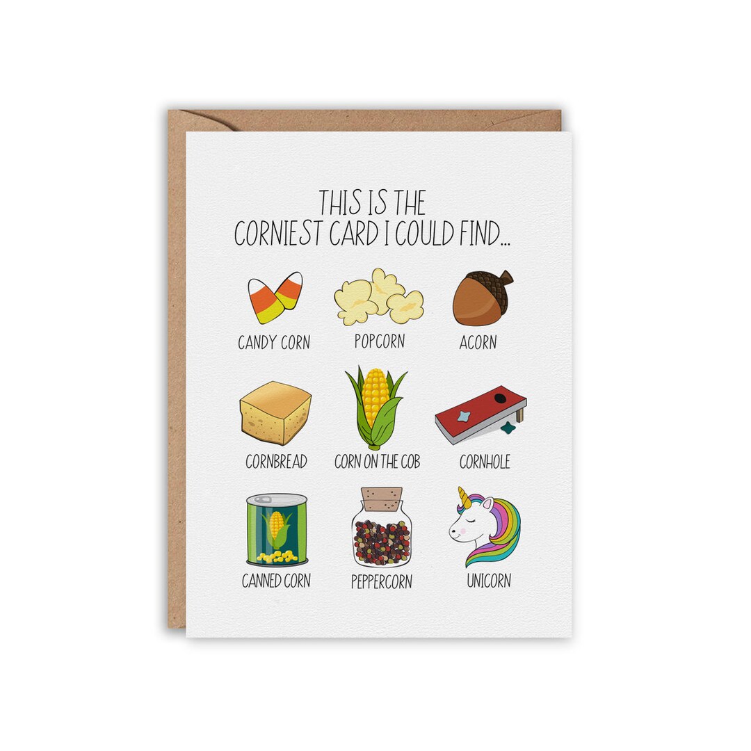 Corniest Card, Corny Greeting Card, Funny Greeting Card - Etsy