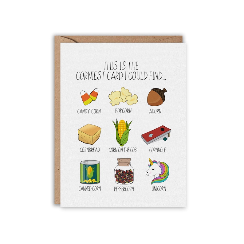 Corniest Card Corny Greeting Card Funny Greeting Card - Etsy