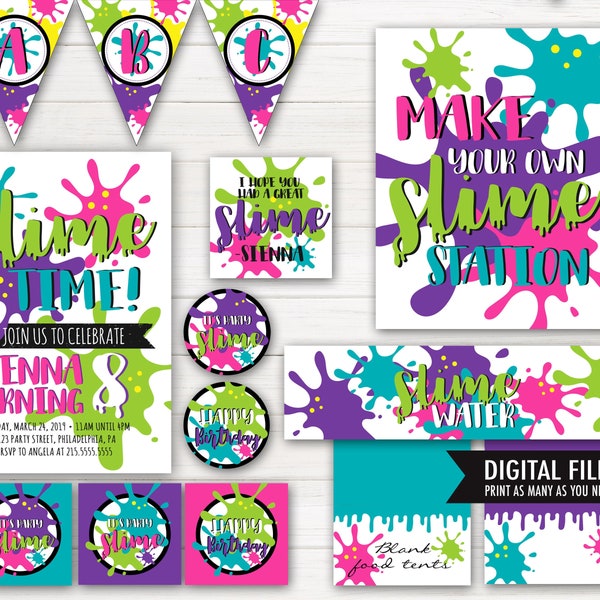 Slime Birthday Party - Etsy