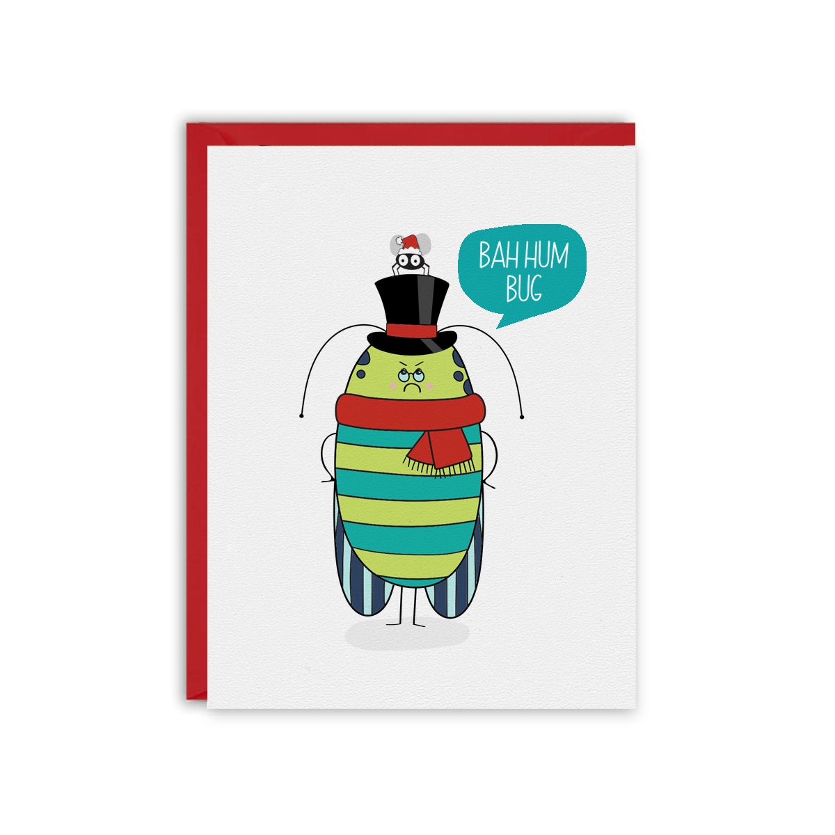 Bah Hum BUG, Holiday Greeting Card, Funny Greeting Card - Etsy