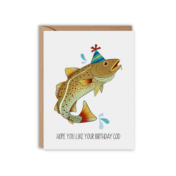 Birthday COD Greeting Card Birthday Card Funny Greeting Card - Etsy