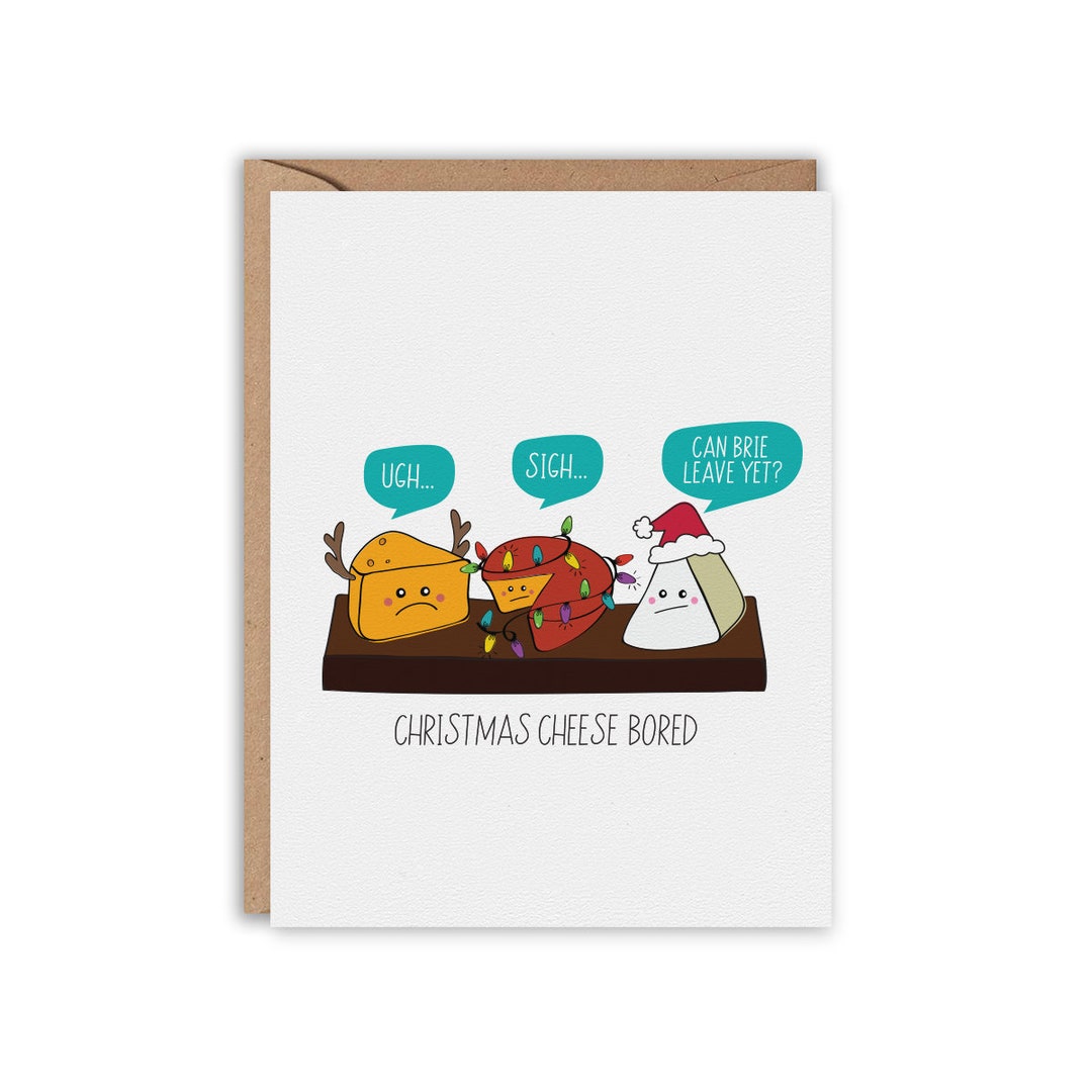 Christmas Cheese BORED, Christmas Card, Cheese Card, Cheese Lover ...