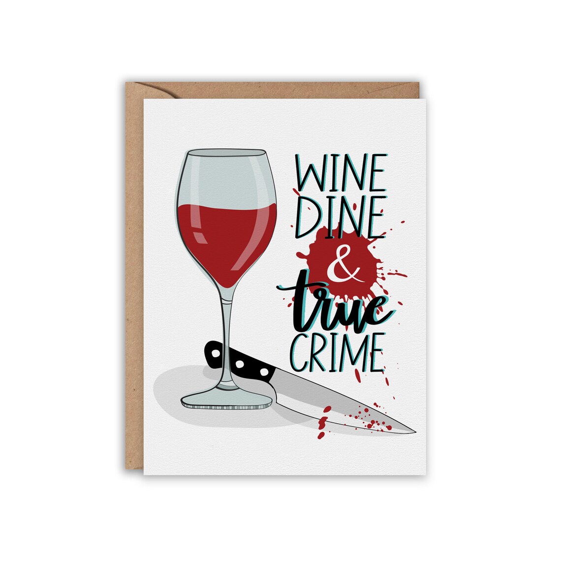 True Crime Love Funny Greeting Card | Etsy