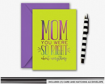 You Were Right Card | Etsy