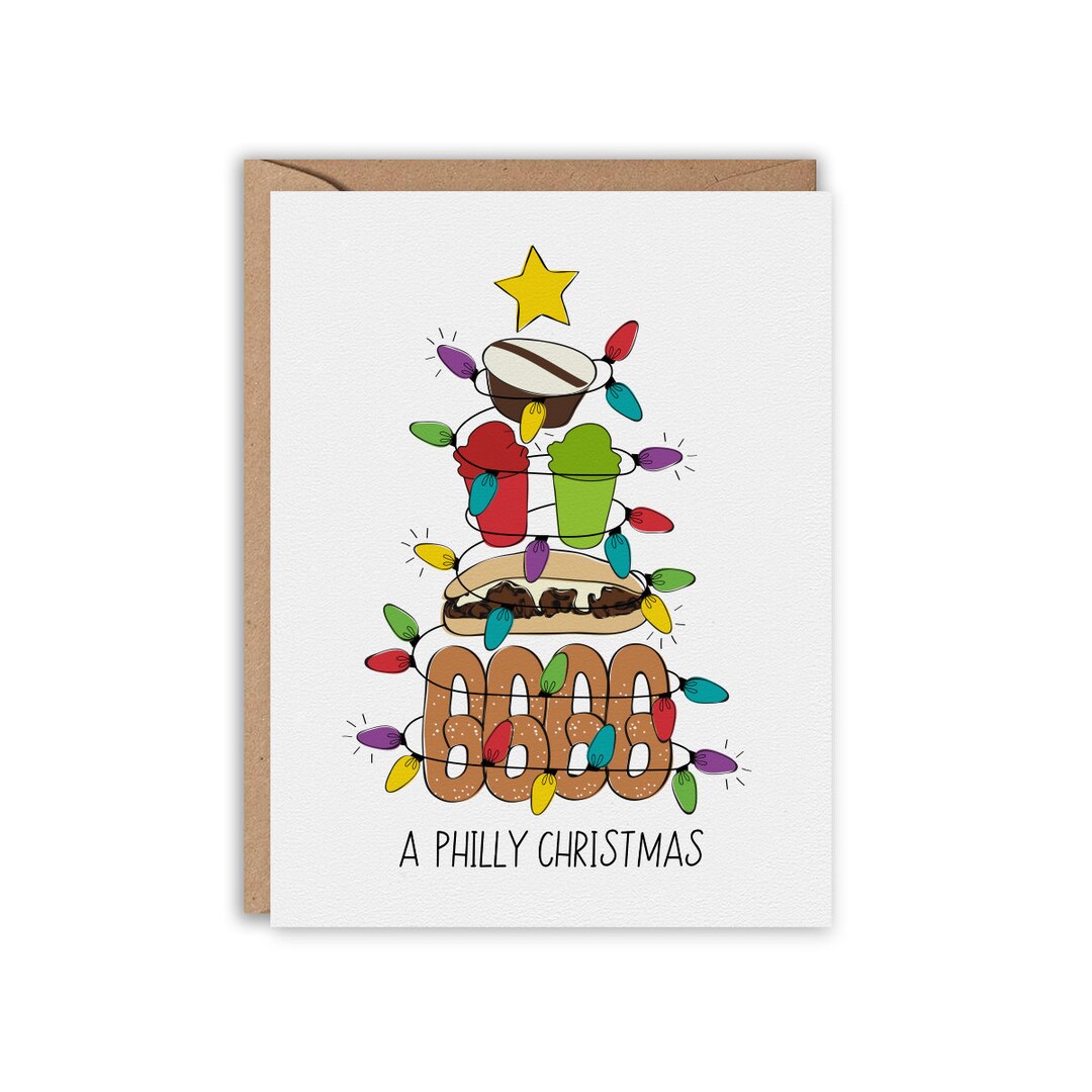 A Philly Christmas, Christmas Greeting Card, Funny Greeting Card - Etsy