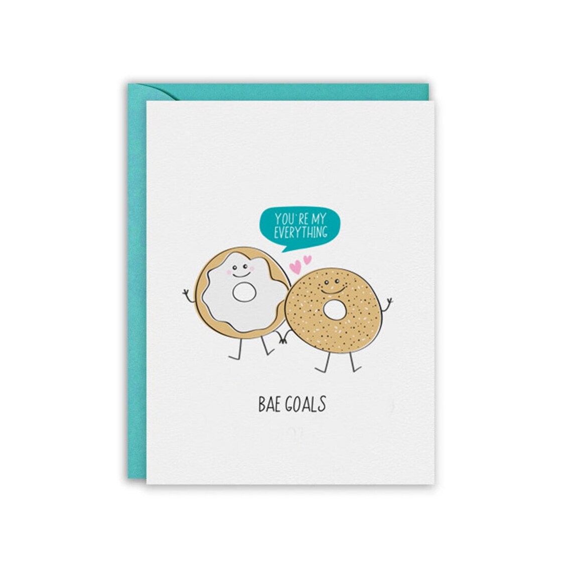 You're My EVERYTHING Bagel Card Bae Goals Valentines | Etsy