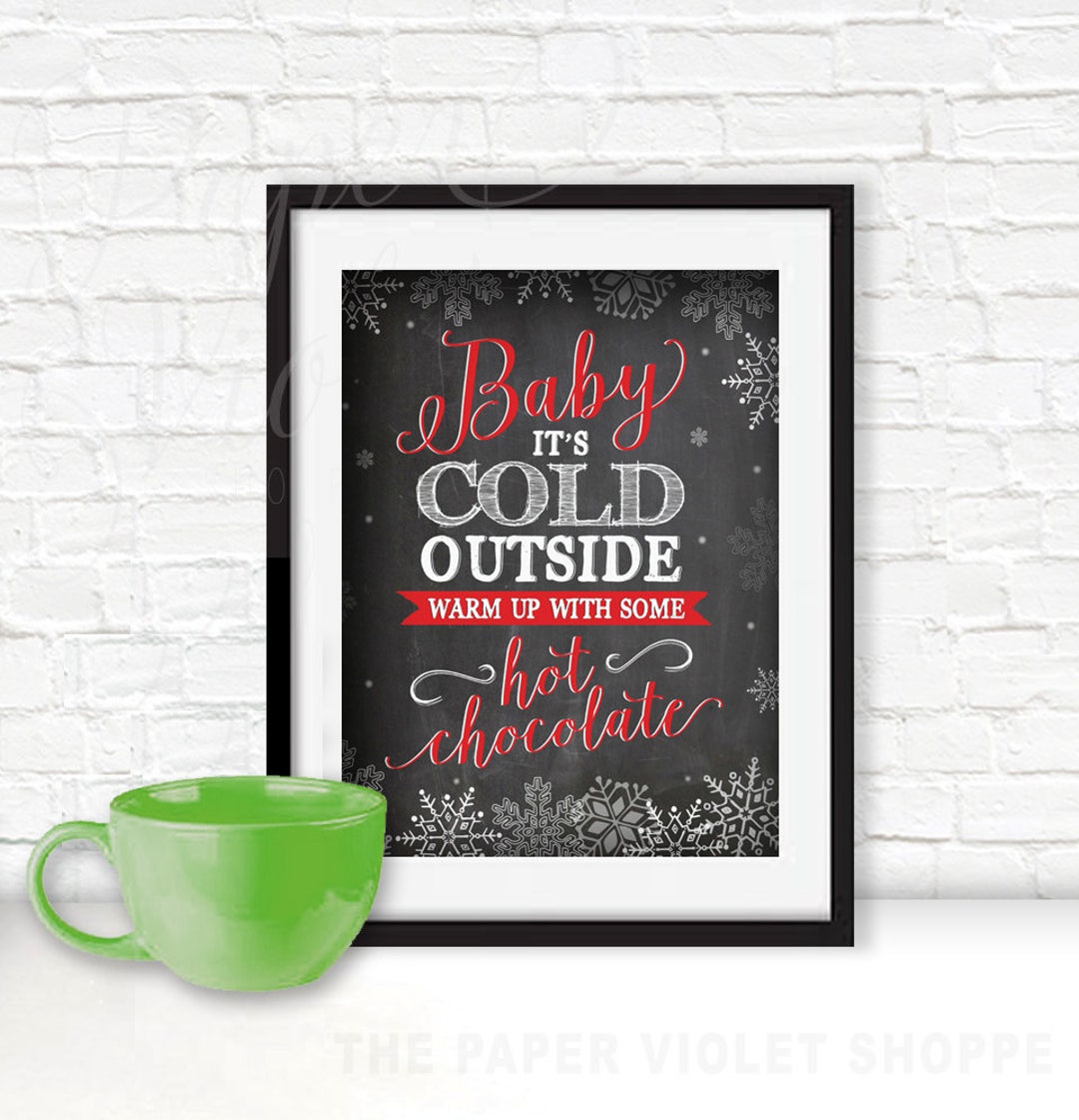 Digital File Baby It's Cold Outside Warm up With Some - Etsy