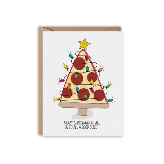 Paper Paper & Party Supplies Holiday & Seasonal Cards Pizza Card ...