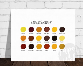 Beer Chart Print - Etsy