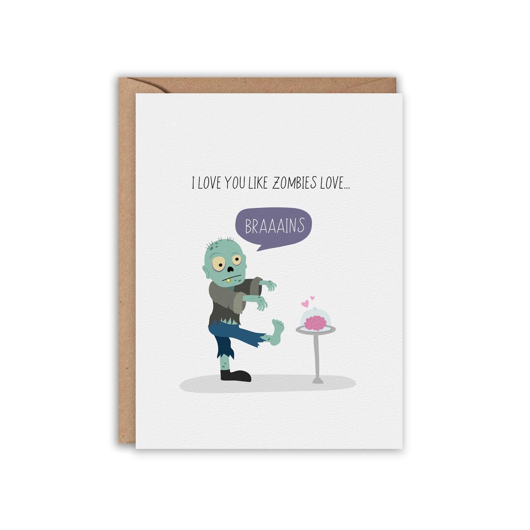 Zombie Card, Wedding, Valentines Card | Greeting Card - Etsy