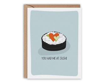 Sushi Greeting Card | Etsy