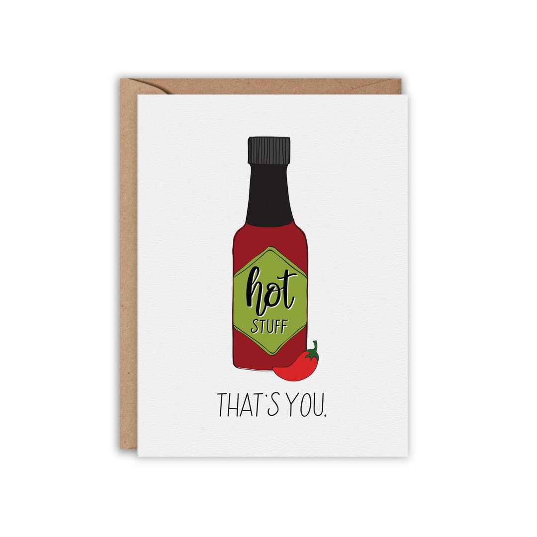 HOT Stuff, Hot Sauce Funny Greeting Card - Etsy