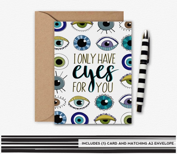 I Only Have EYES for You Valentine's Card Love Card - Etsy