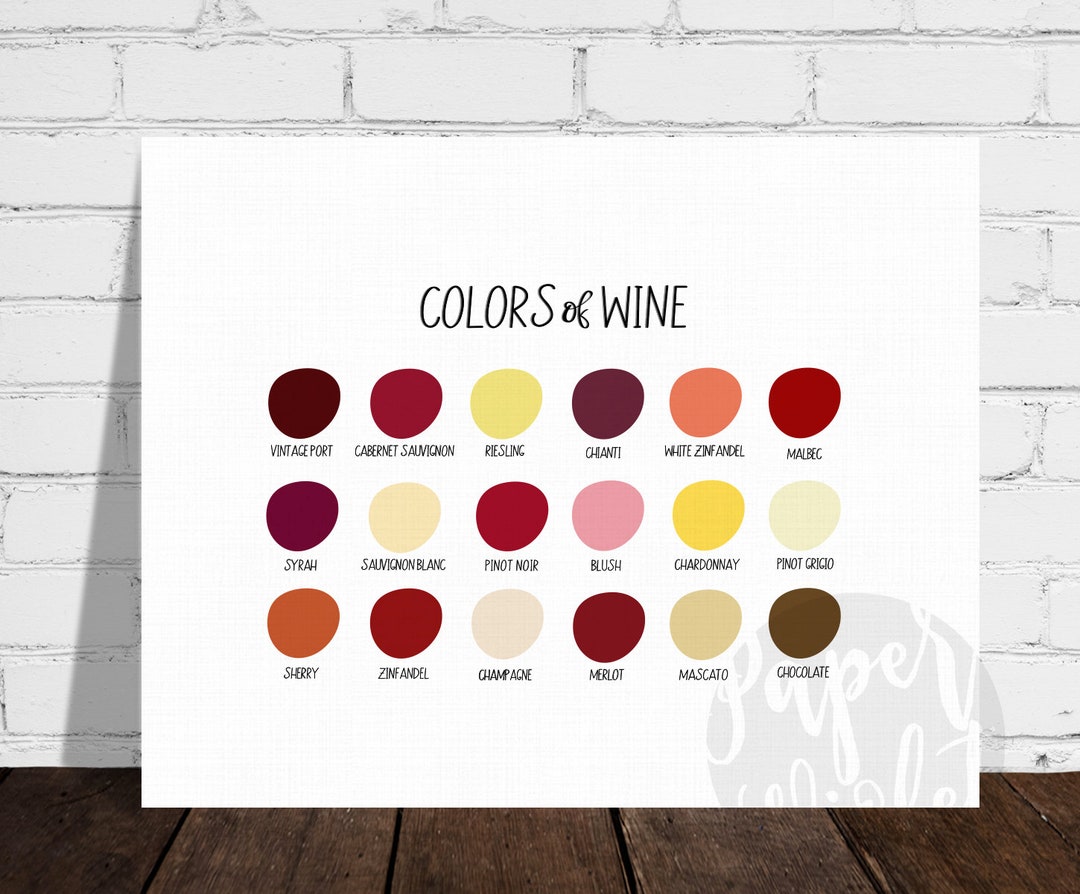 Colors of Wine Print, Wine Print, Home Bar Decor, Bar Art Work, Wine ...