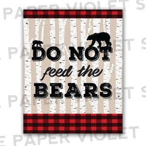 Digital File | Do Not Feed the Bears, Lumberjack Pary, Camping Pary ...