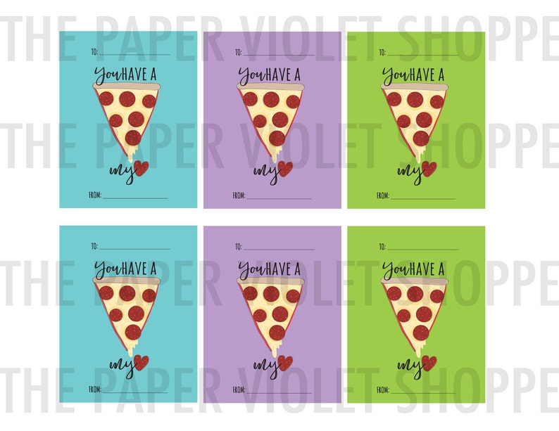 You Have a "pizza" My Heart School Valentines, Pizza Card, Funny ...