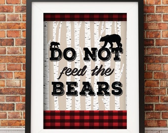Do Not Feed the Bears Sign - Etsy
