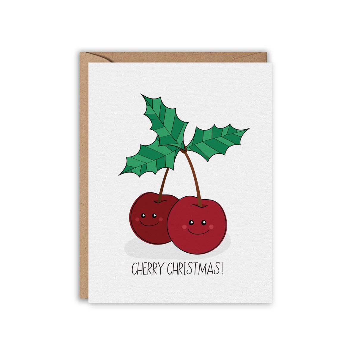 CHERRY Christmas, Cherry Card, Greeting Card, Funny Greeting Card - Etsy
