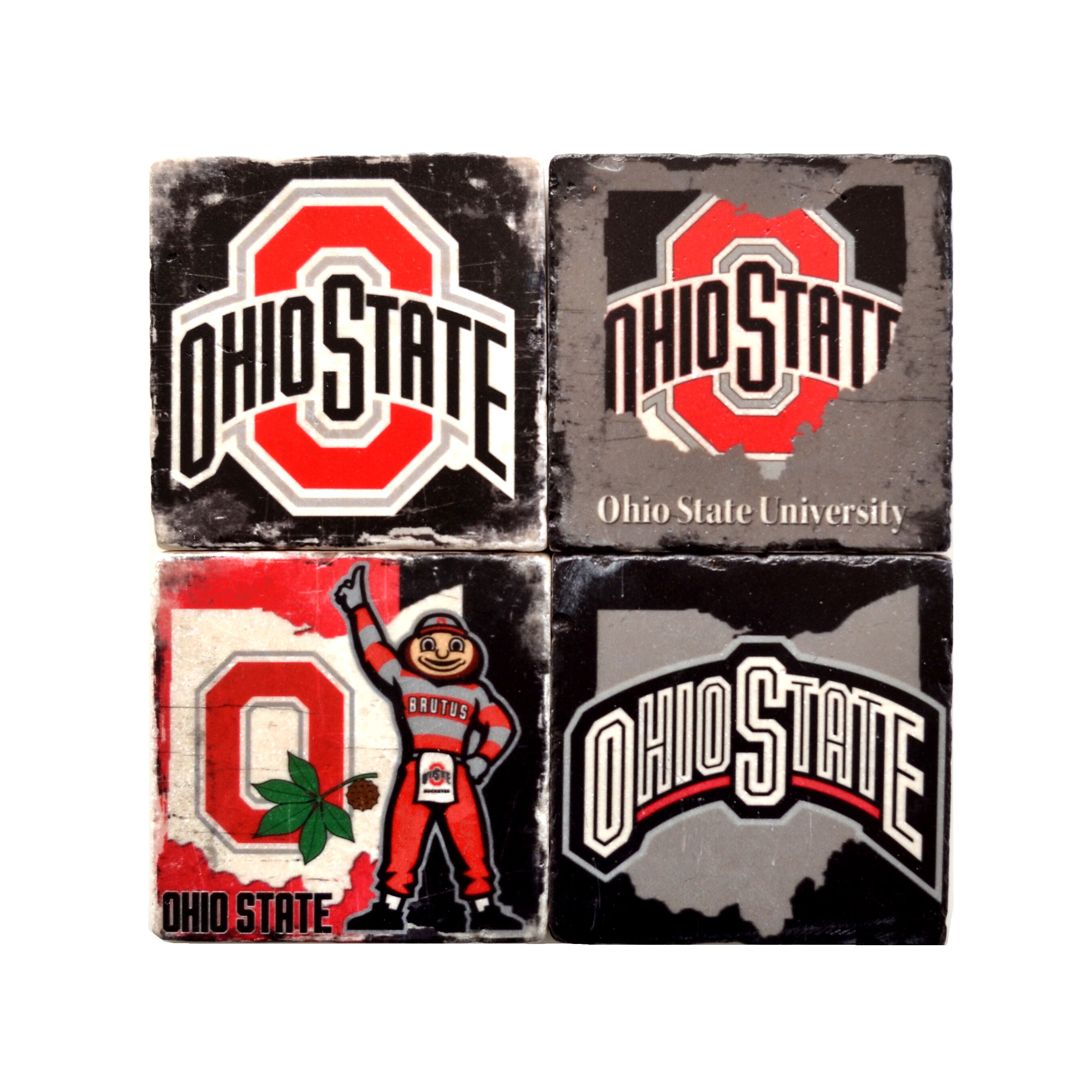 Ohio State Coasters Ohio Buckeyes Ohio Football Man Cave | Etsy