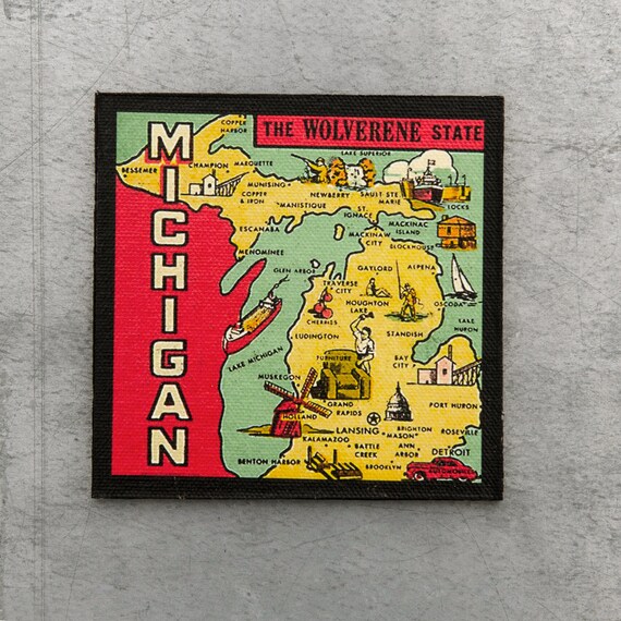 Michigan Magnet Michigan Map Kitchen Decor Man Cave Decor | Etsy