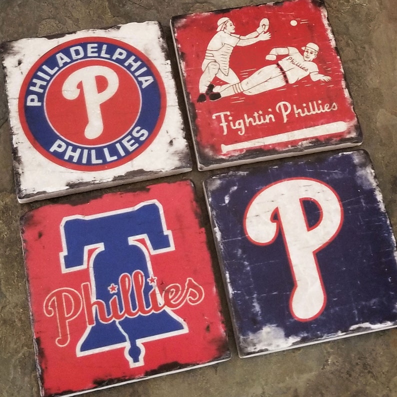 Philadelphia Phillies Coasters Phillies Coasters Baseball - Etsy