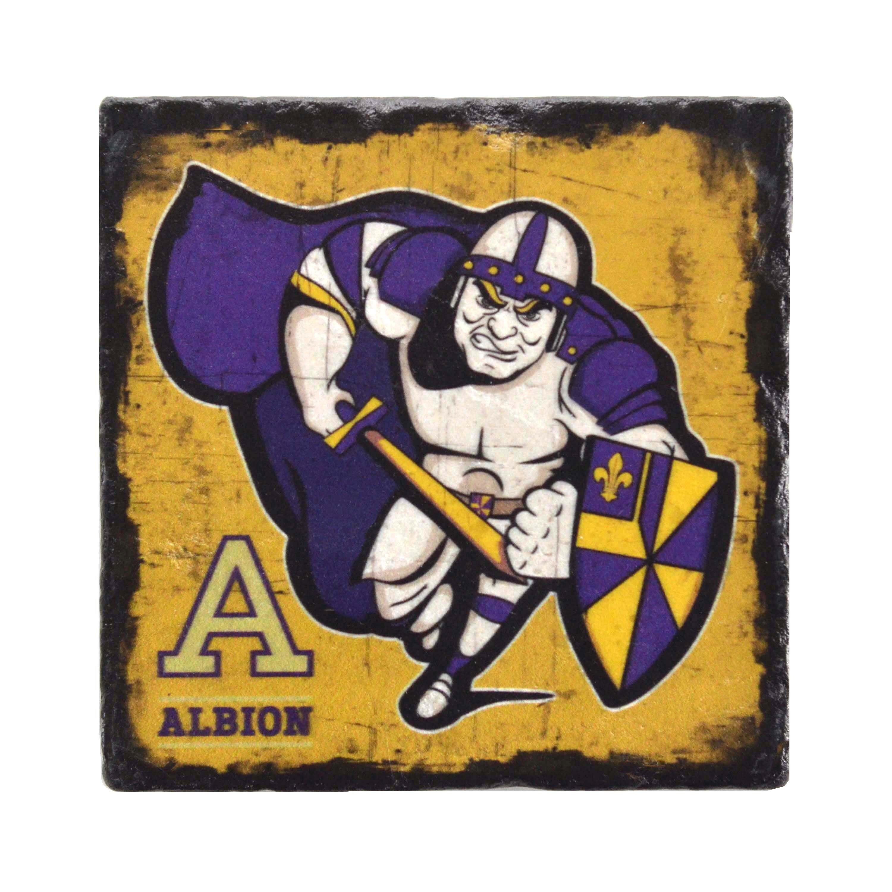 Albion Coaster Brit The Briton Tile Michigan College Man - Etsy España
