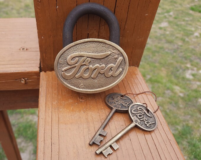 Large Heavy Brass FORD Lock Padlock & 2 Keys Both Marked Ford - Etsy