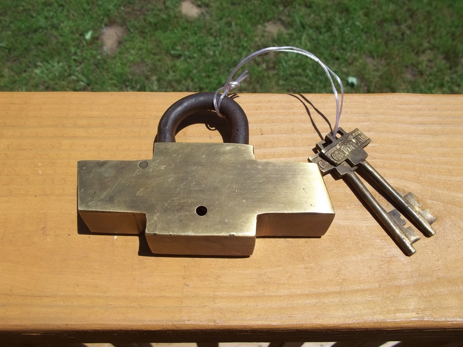 Large Heavy Brass CHEVROLET Chevy Lock Padlock & 2 Keys Both - Etsy