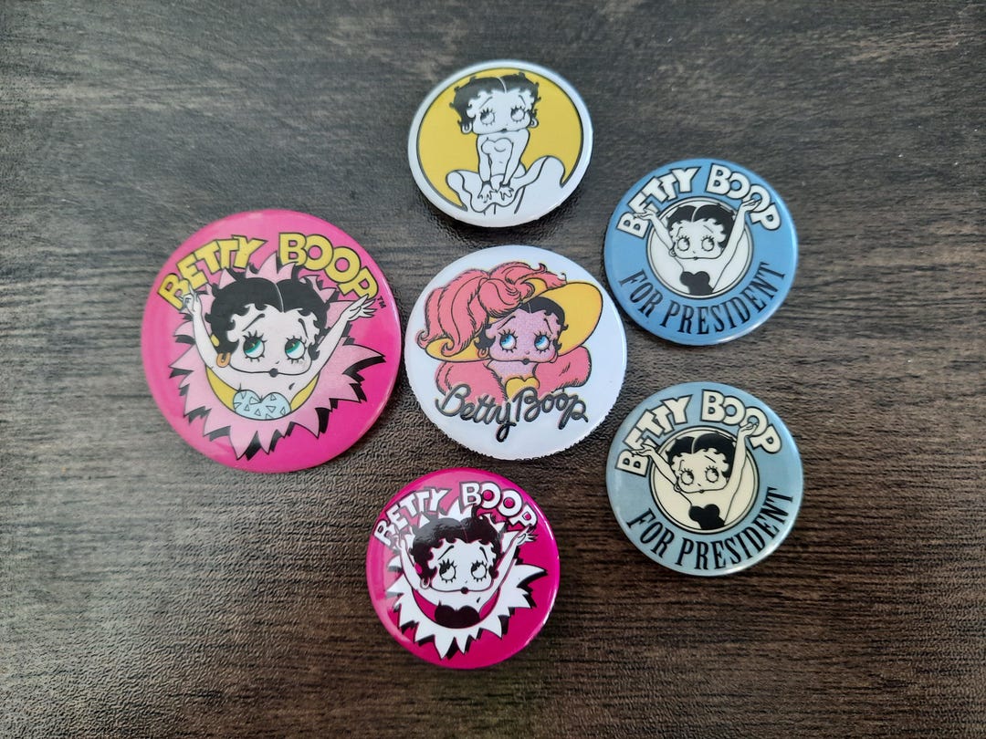 Vintage Betty Boop Cartoon Character Buttons Pin Pinback TV Television ...