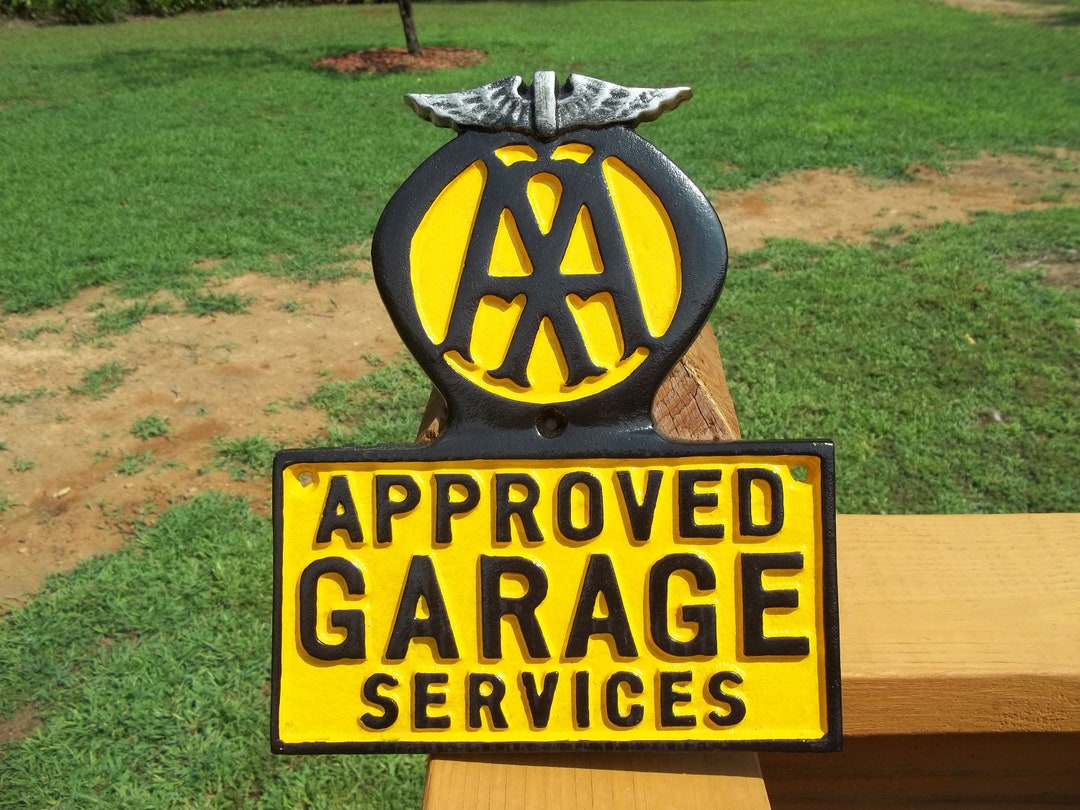 Large Heavy Cast Iron AA Approved Garage Services AUTOMOBILE ...