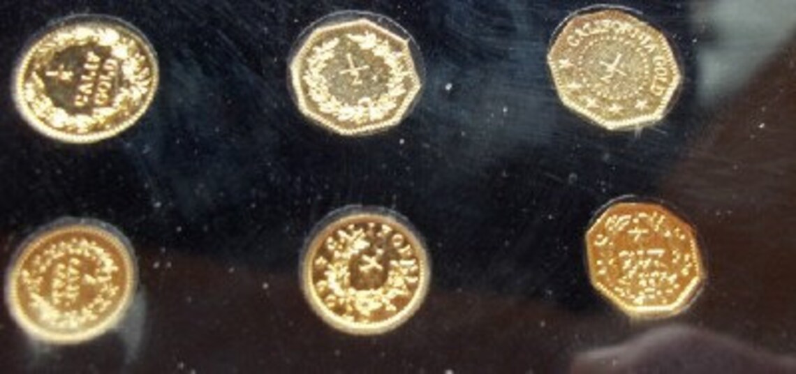 Souvenir California Gold Tokens Uncirculated Type Set! 10 Tokens in ...