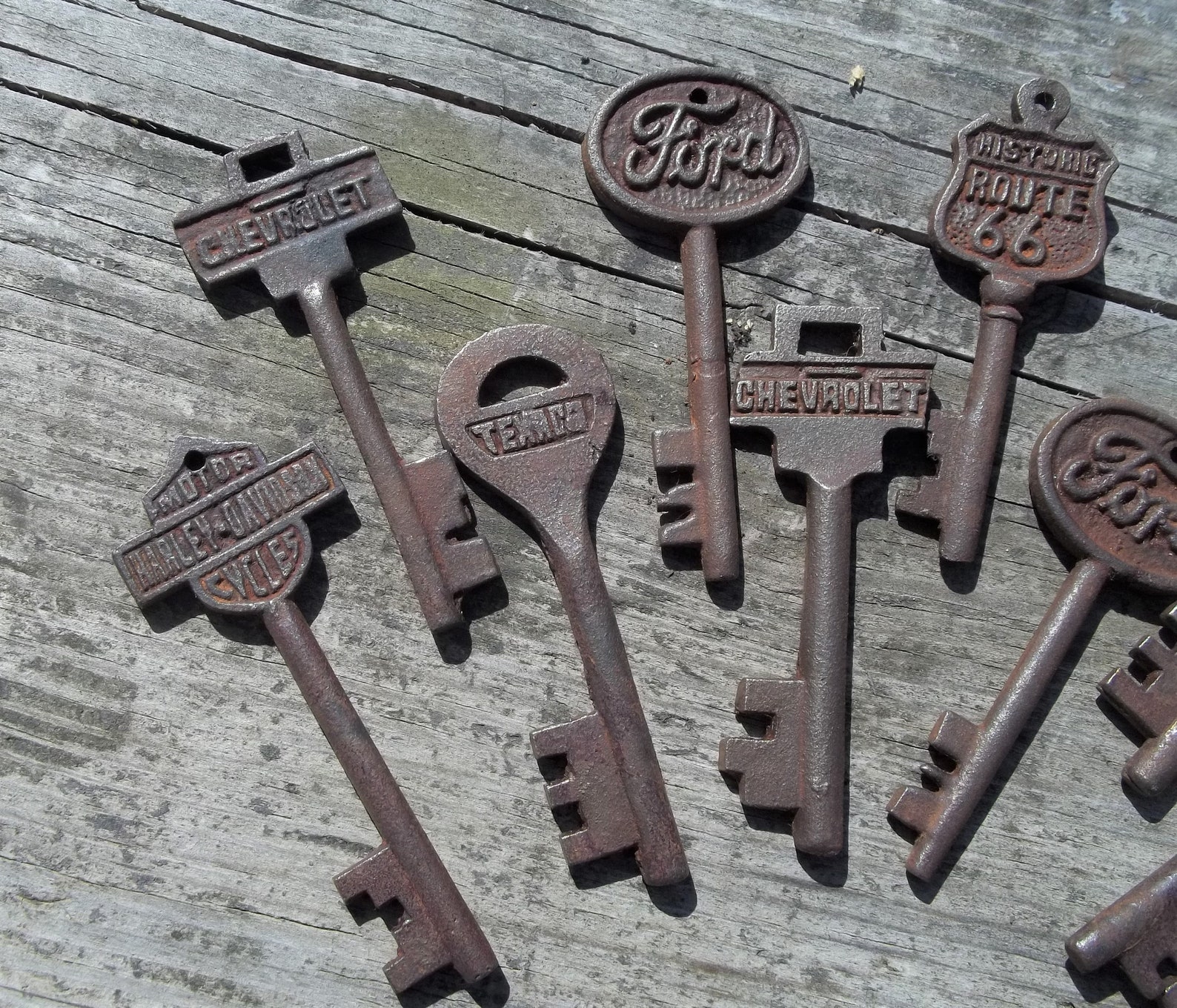 10 Cast Iron Skeleton Car Automobile Auto Keys Antique Finish - Etsy