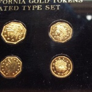 Souvenir California Gold Tokens Uncirculated Type Set! 10 Tokens in ...