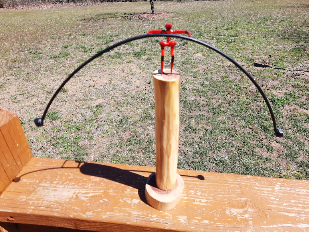 Amish Crafted Hand Made Folk Art Balancing Pendulum Acrobat Man on Hand ...