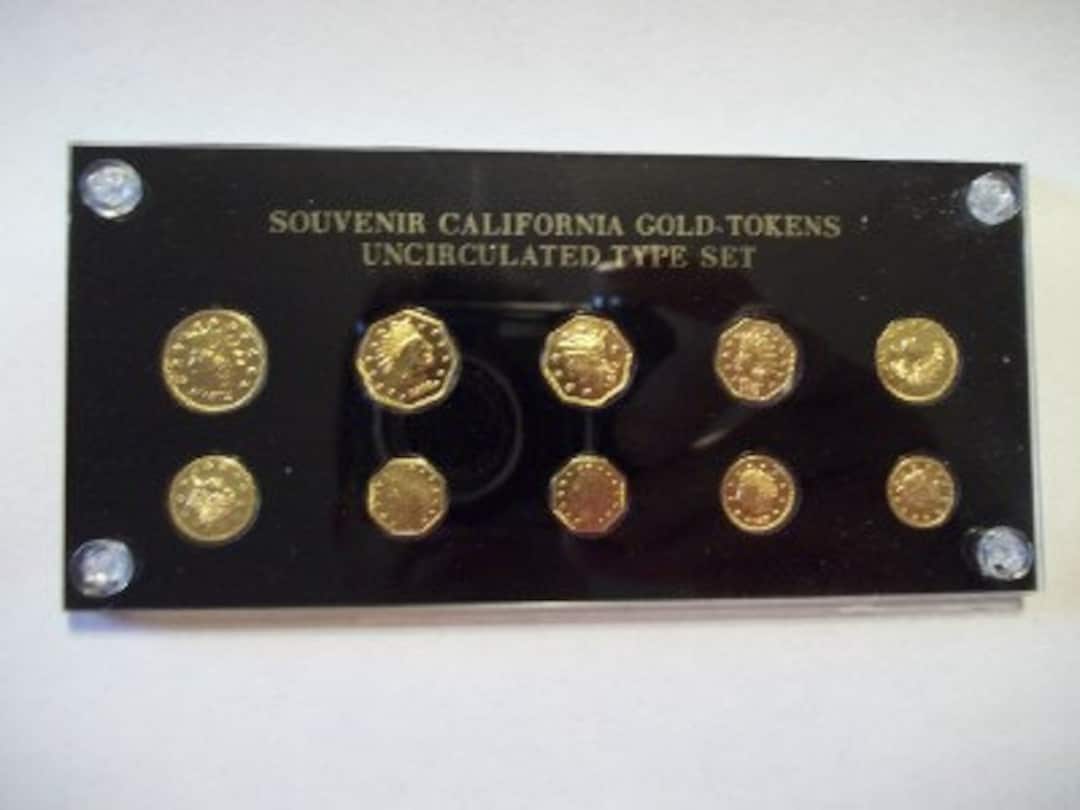 Souvenir California Gold Tokens Uncirculated Type Set! 10 Tokens in ...