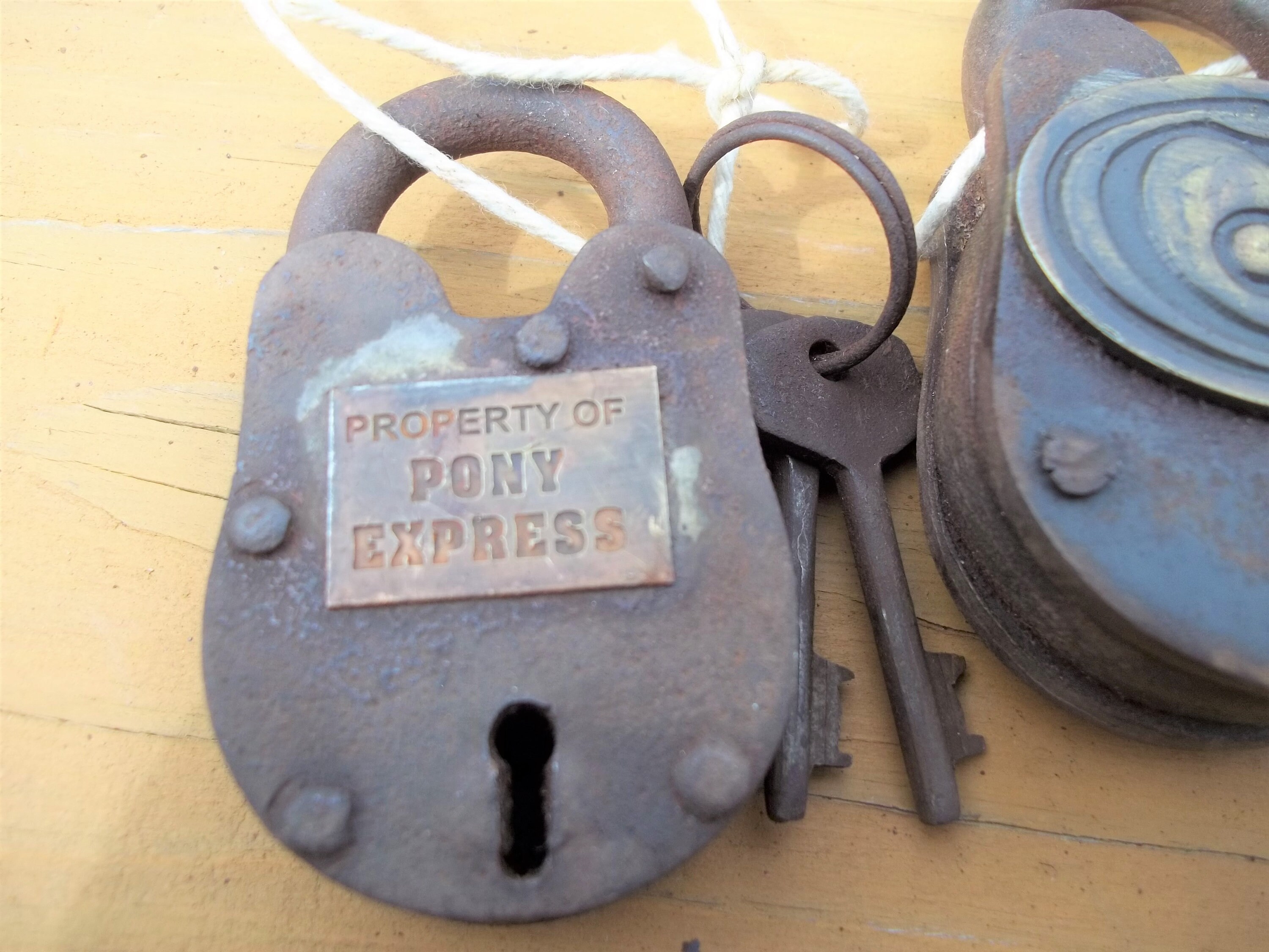 3 Miniature Mini Locks & Keys Tombstone Arizona Territory Colt Property ...