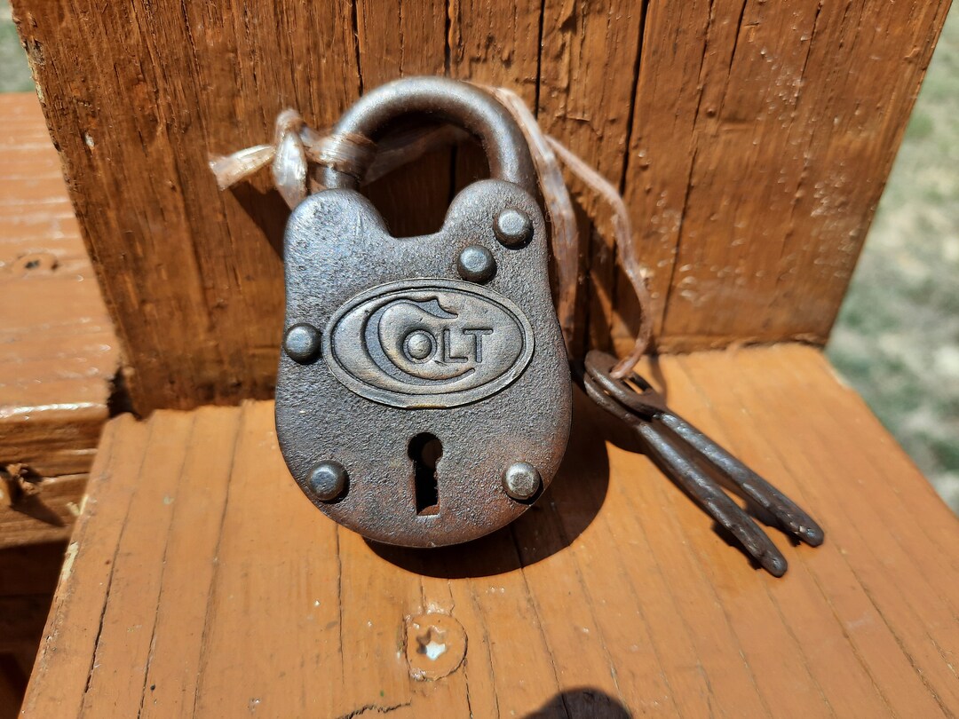 Miniature Mini Cast Iron Colt Pistol Case Cabinet Lock & Keys - Etsy