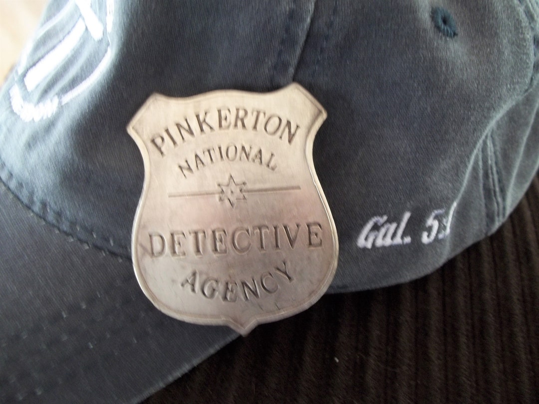 Silver Pinkerton National Detective Agency Shield Badge Pin - Etsy