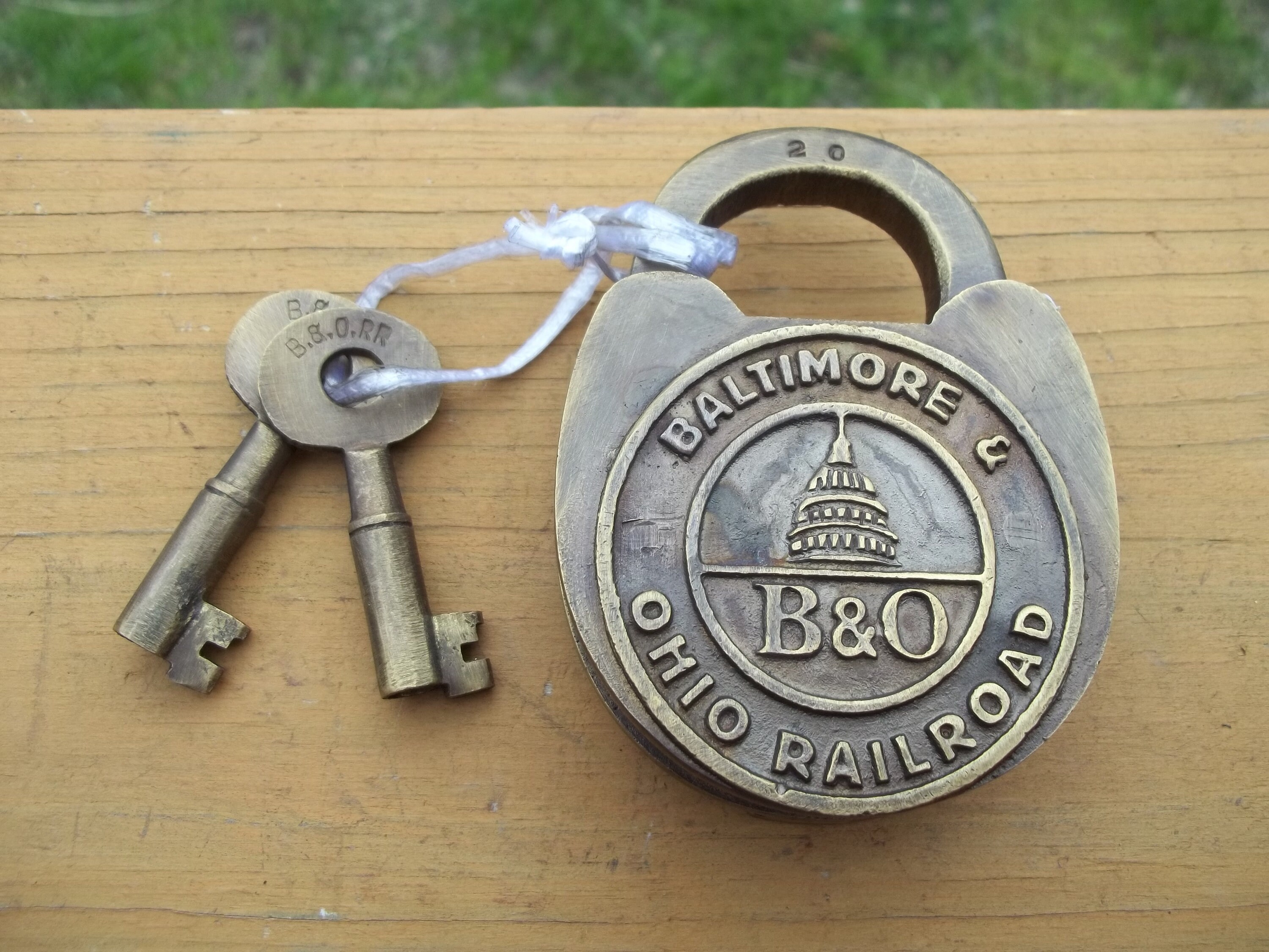 Heavy Brass B&O Railroad Lock BALTIMORE OHIO Railroad Railway | Etsy