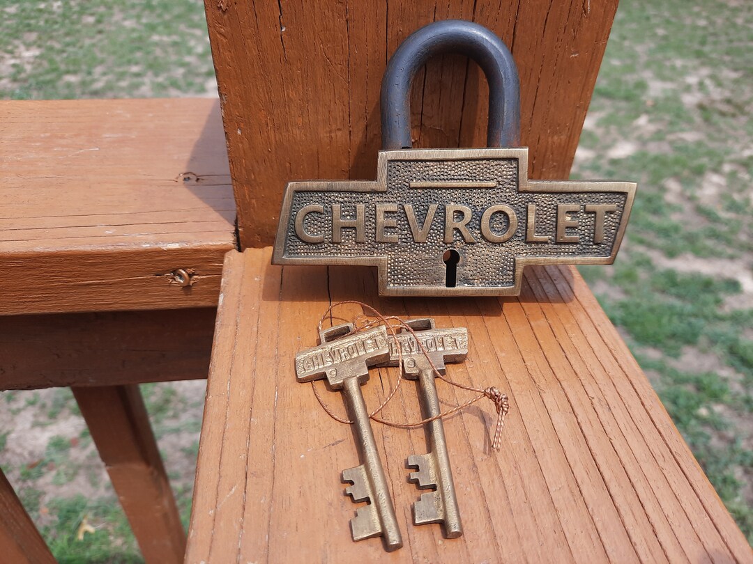 Large Heavy Brass CHEVROLET Chevy Lock Padlock & 2 Keys Both - Etsy
