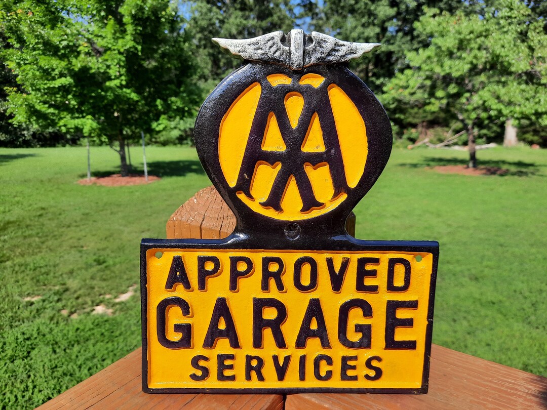 Large Heavy Cast Iron AA Approved Garage Services AUTOMOBILE ...